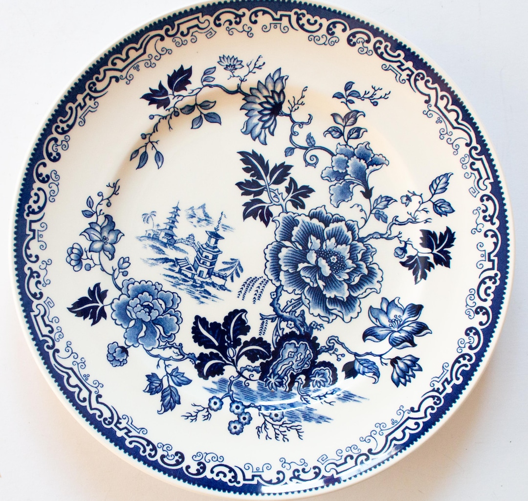 Masons Ironstone Blue and White Collection 'golden Azalea' 9" Plate ...
