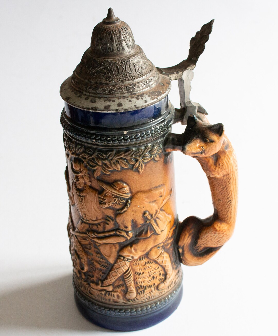 Vintage Mid Century Gerz German Beer Stein Tankard With Pewter Lid ...