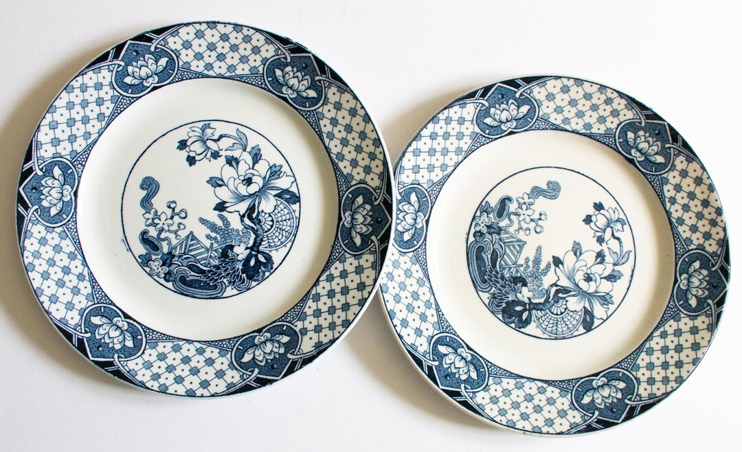Vintage Blue and White Transferware Melba Ware 9 Cm Plates 2, Blue ...