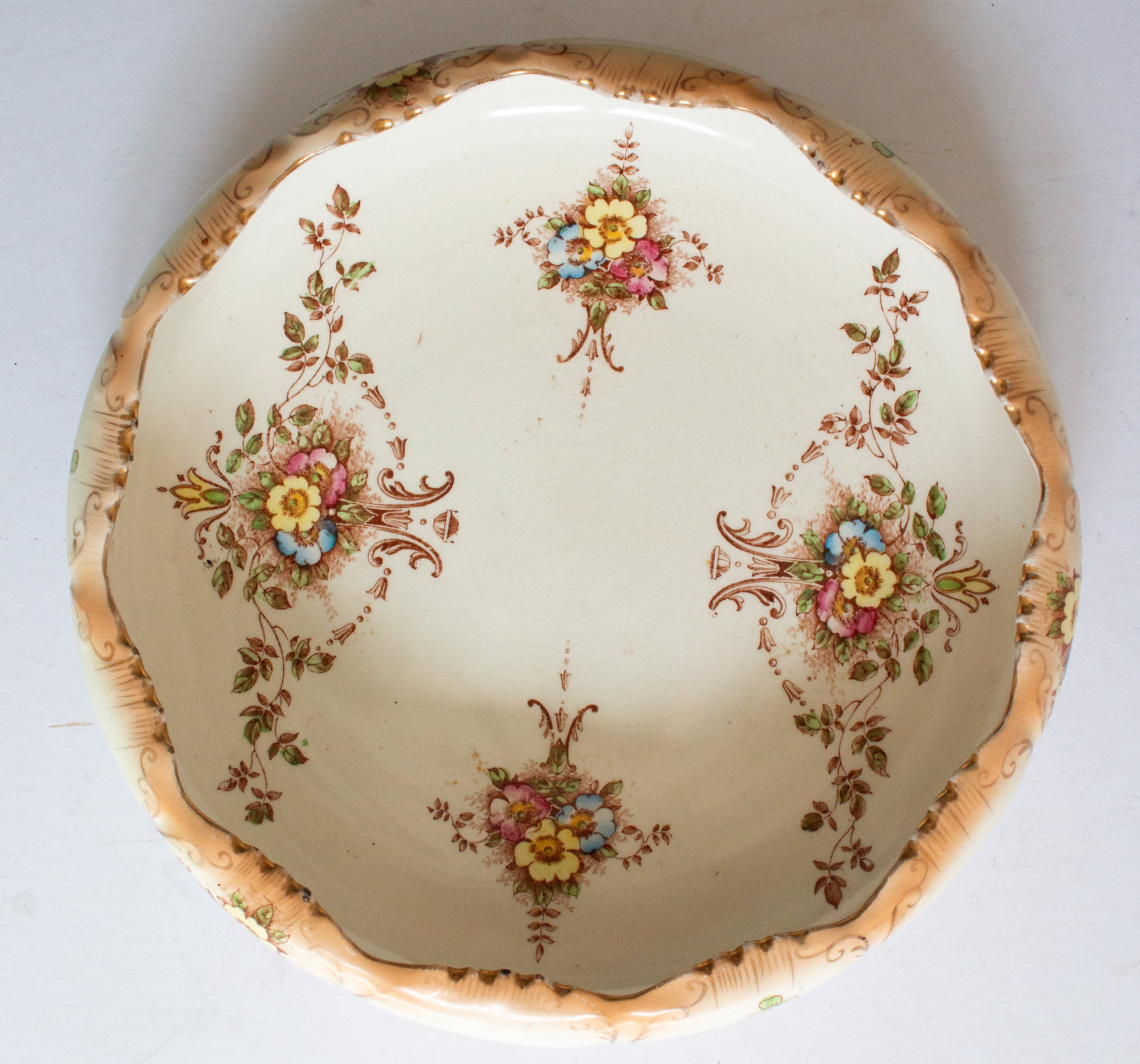 Crown Devon Fieldings Stoke on Trent 'briar' Pattern Blushware Dish ...
