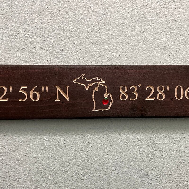 Latitude Longitude Sign - Etsy