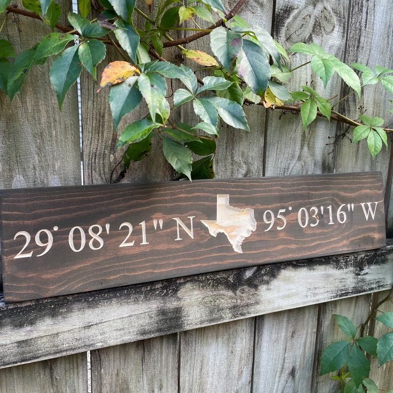 Coordinates Sign - Etsy