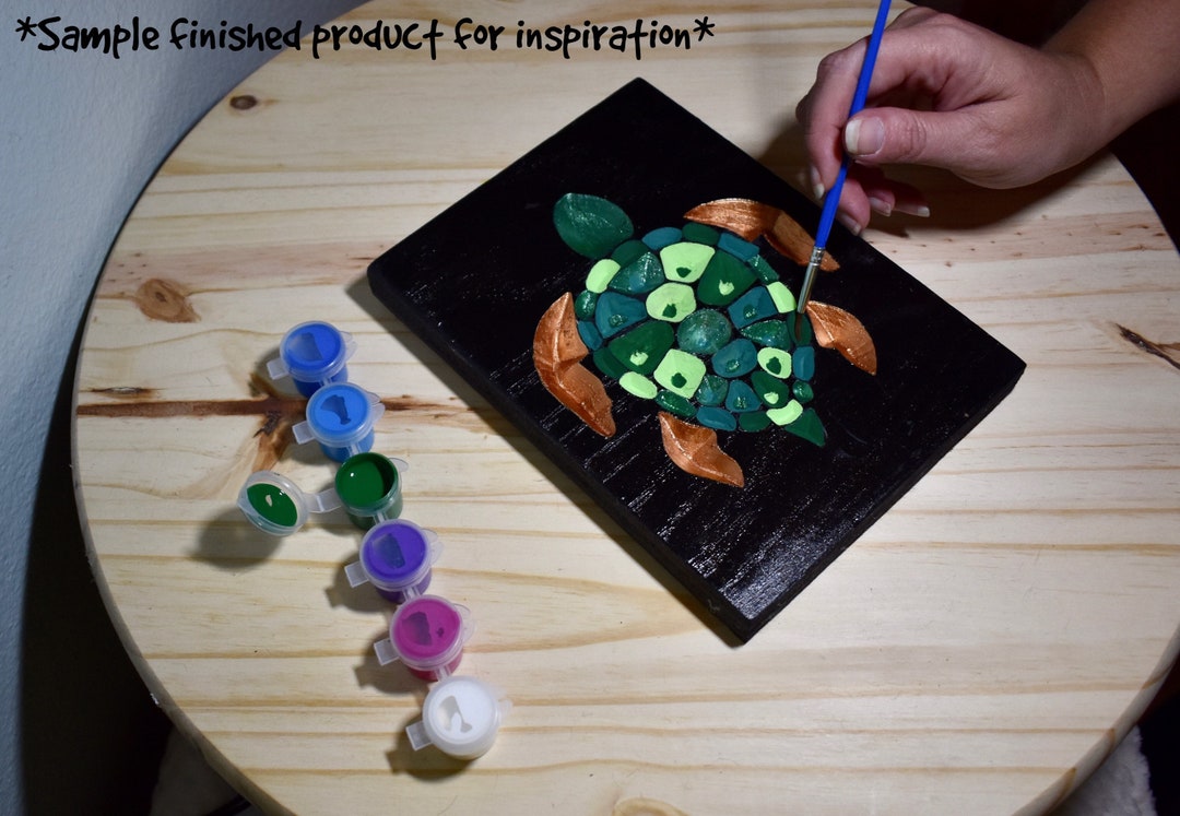 DIY Kit: Sea Turtle Wood Sign Paint Craft Kit | Adult Craft Kit | Do It ...