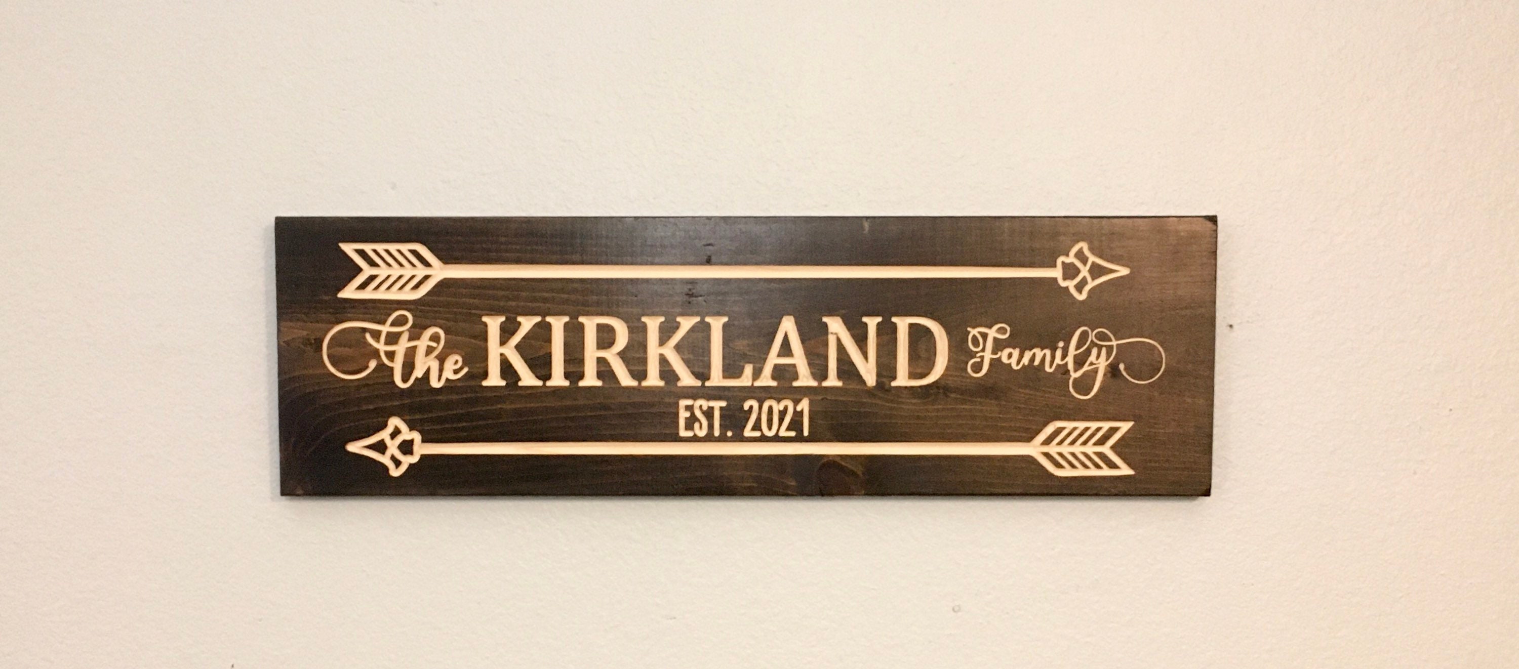 Custom CNC Carved Family Name Sign Personalized Family Name | Etsy