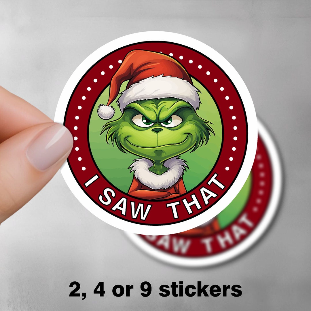 Set of 2 Grinch Vinyl Stickers High-quality Removable - Etsy