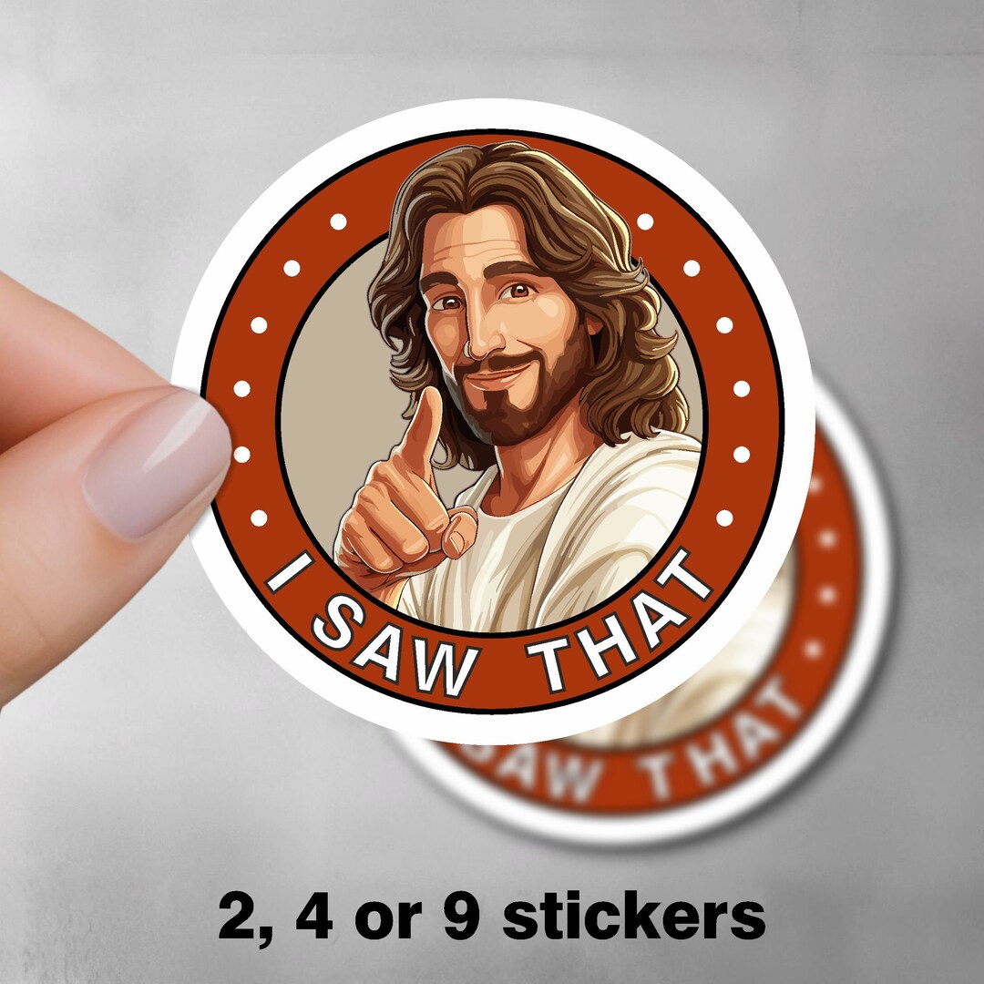 Set of 2 Jesus Vinyl Stickers High-quality Removable - Etsy