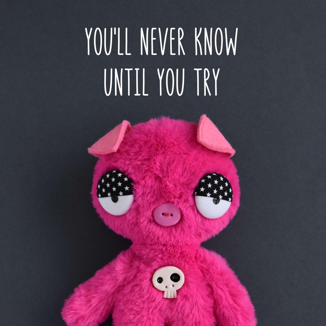 Little Pinky Handmade OOAK Gothic Pig Plushie Doll by Adorable Dolls ...