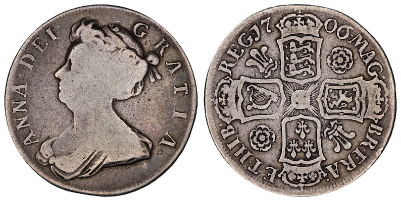 1706 Anne Halfcrown of Great Britain Silver Coin - Etsy