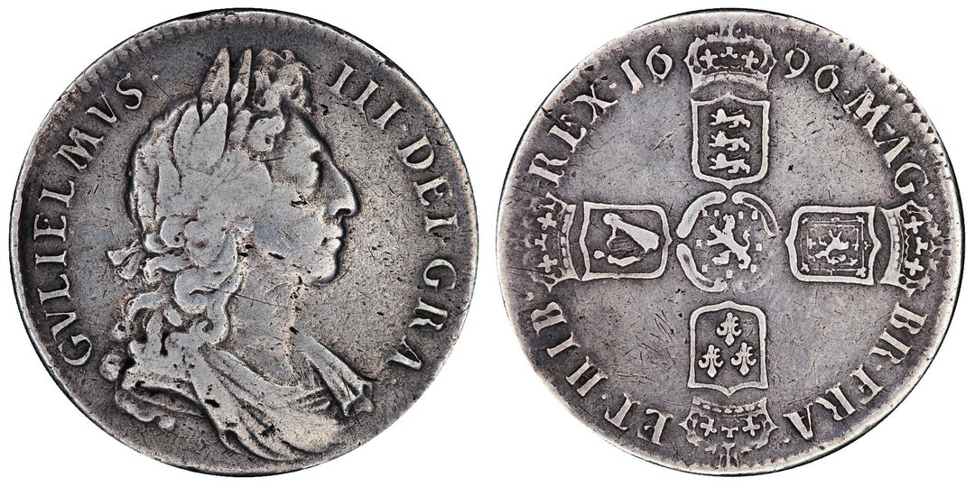 Halfcrown 1696 William III English Silver Coin Rare ERROR in - Etsy