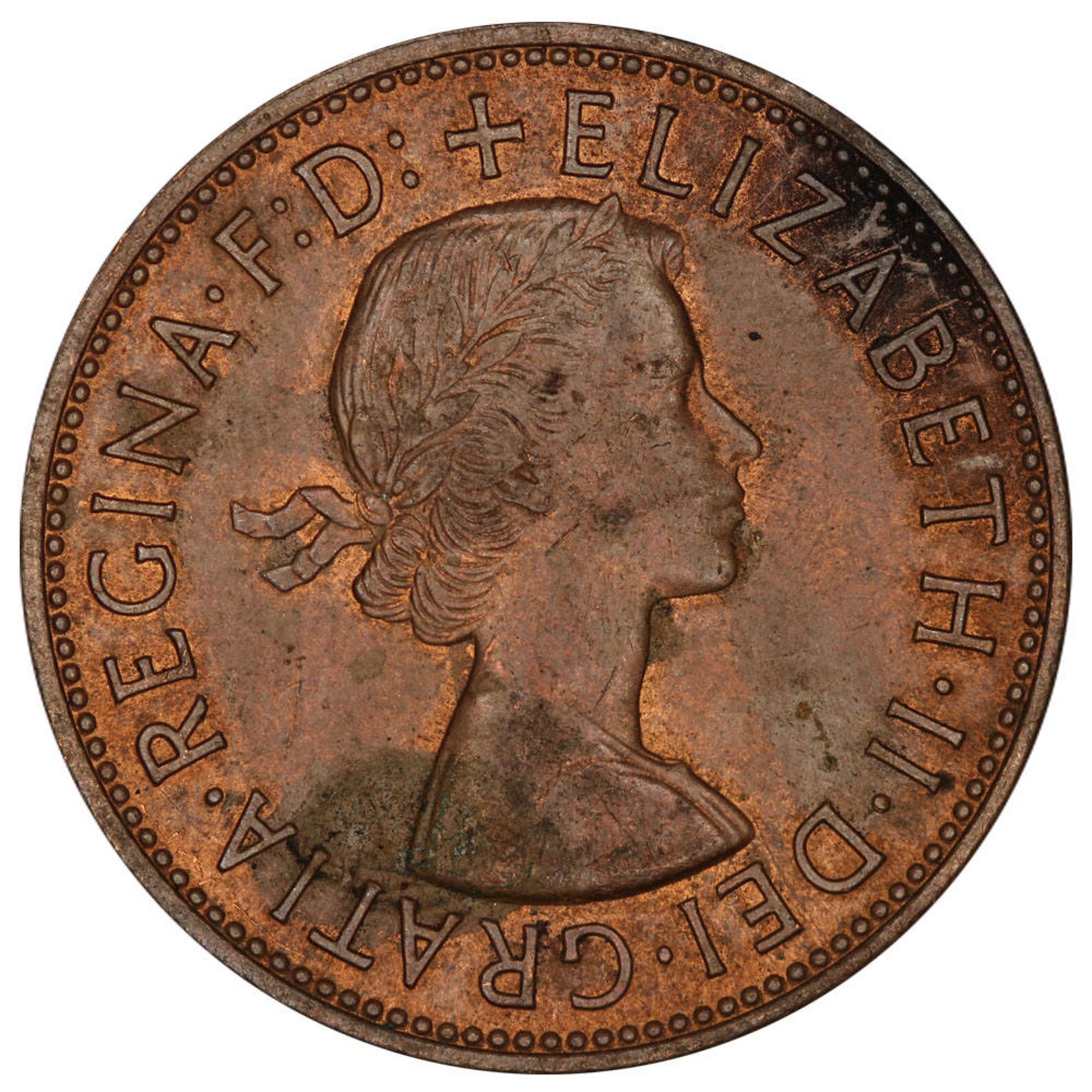1967 Elizabeth II Penny Bronze Coin of Great Britain - Etsy