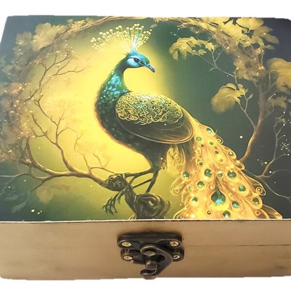 Peacock Jewelry Box - Etsy
