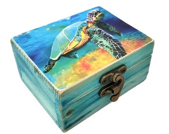 Sea Turtle Keepsake Box - Etsy