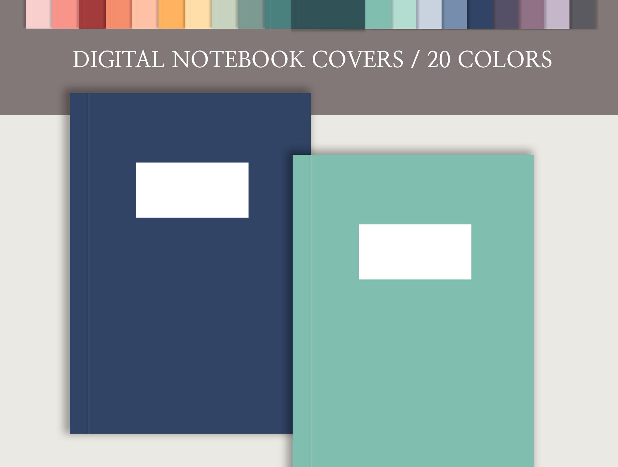 20 Minimalist Digital Notebook Covers for Goodnotes & Notability (PDF ...