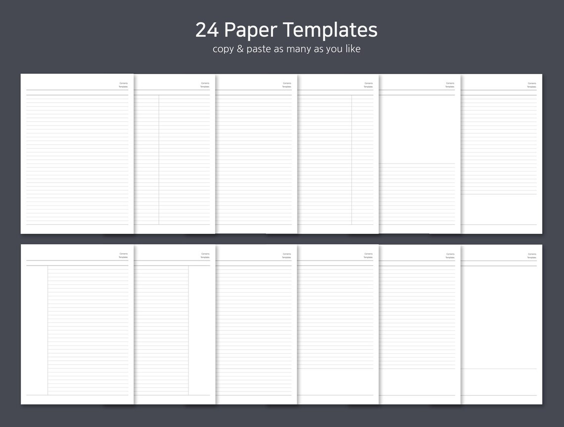 12 Sections Digital Notebook Hyperlinked Goodnotes Notebook - Etsy