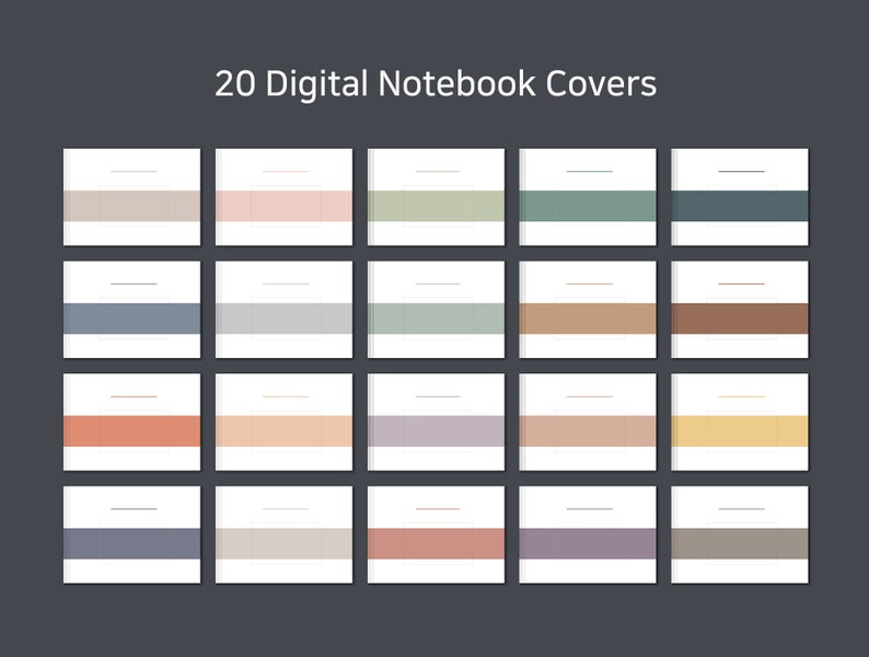 20-section Digital Notebook: Lined, Cornell, Grid Paper for Goodnotes ...