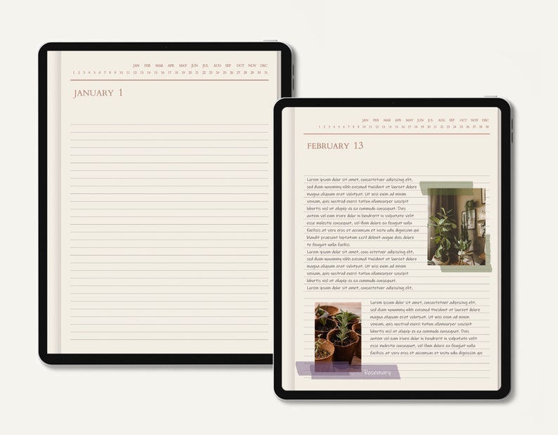 Digital Daily Journal / Goodnotes iPad / Digital Diary / Hyperlinked ...