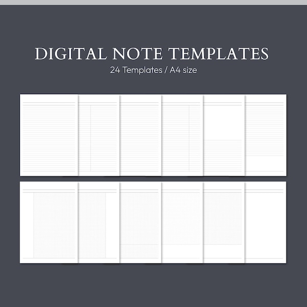 Two Column Notes Template - Etsy