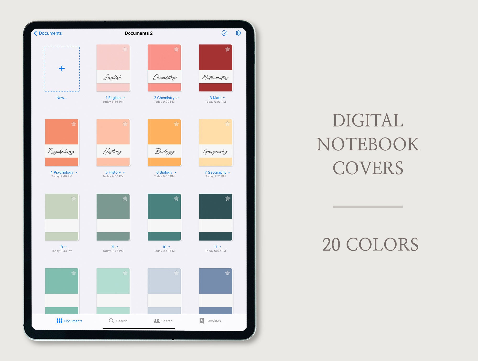 20 Digital Notebook Covers Goodnotes Notebook Covers #14 - Etsy