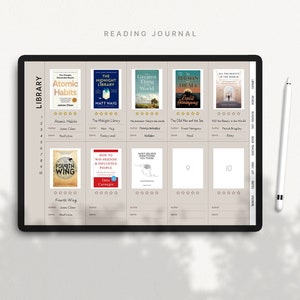 Digital Reading Journal for 100 Books - Beige / Book Review / Book ...