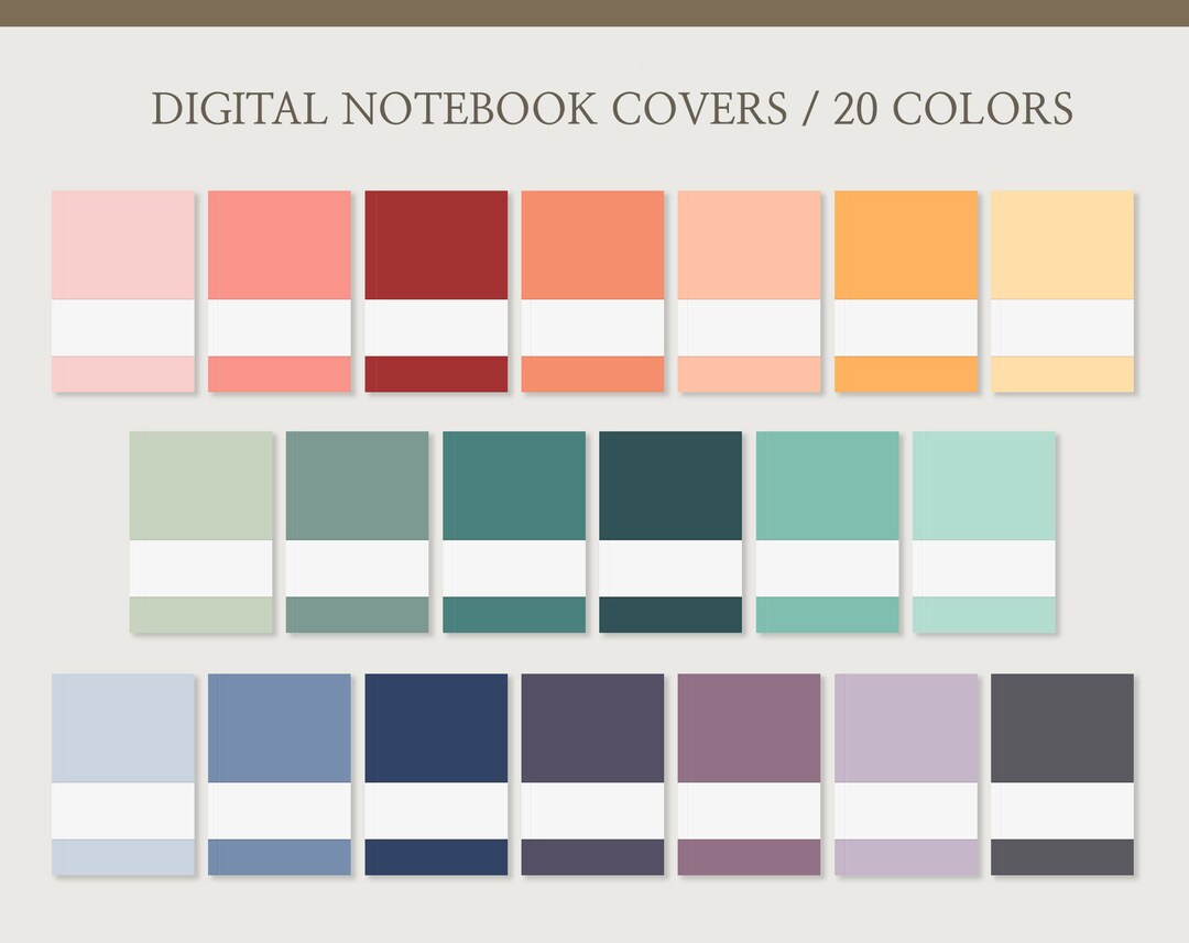 20 Digital Notebook Covers Goodnotes Notebook Covers 14 - Etsy