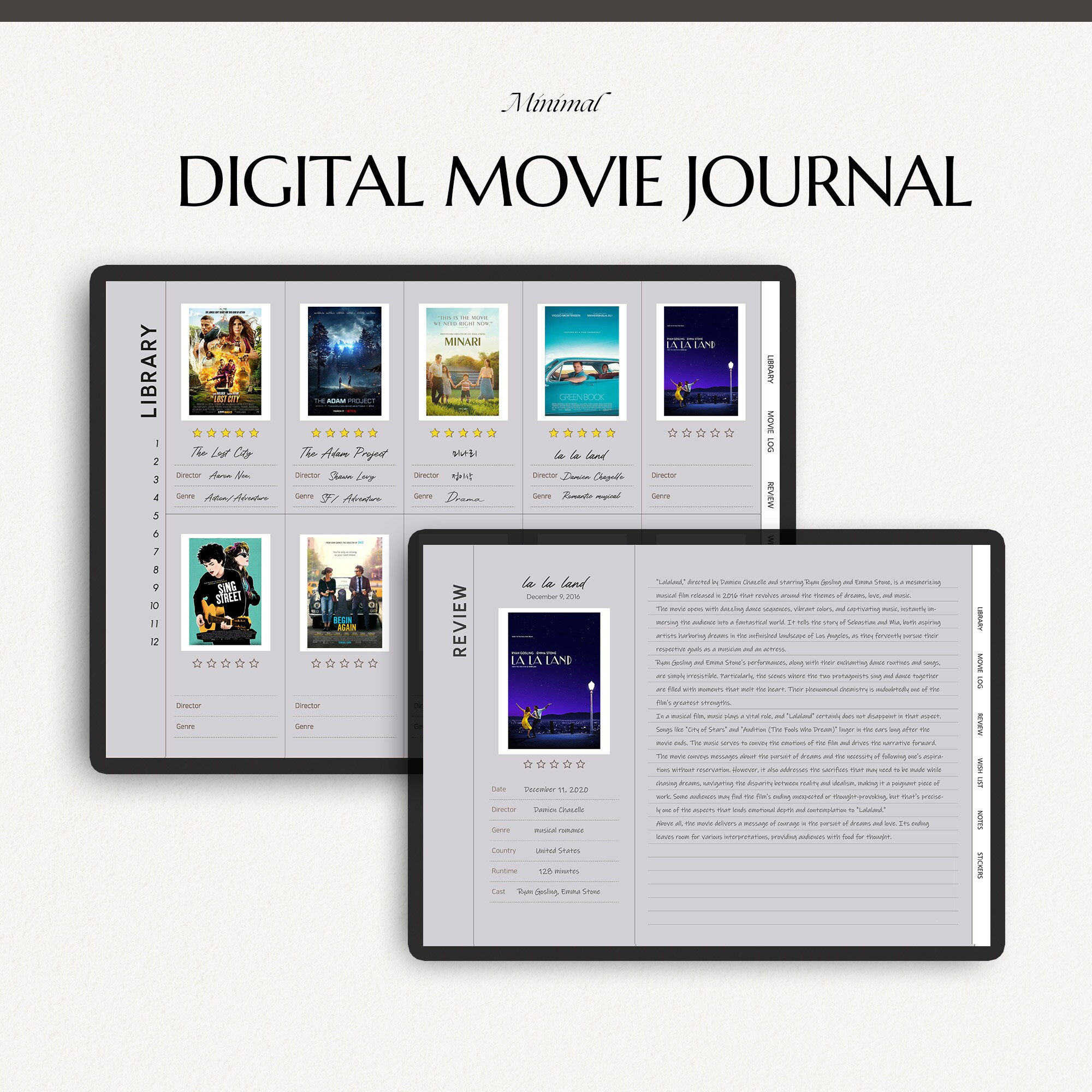 Digital Movie Journal for 120 Movies - Violet / Film Review for iPad ...