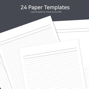 24 Digital Note Taking Paper Template for Goodnotes Notability A4 ...