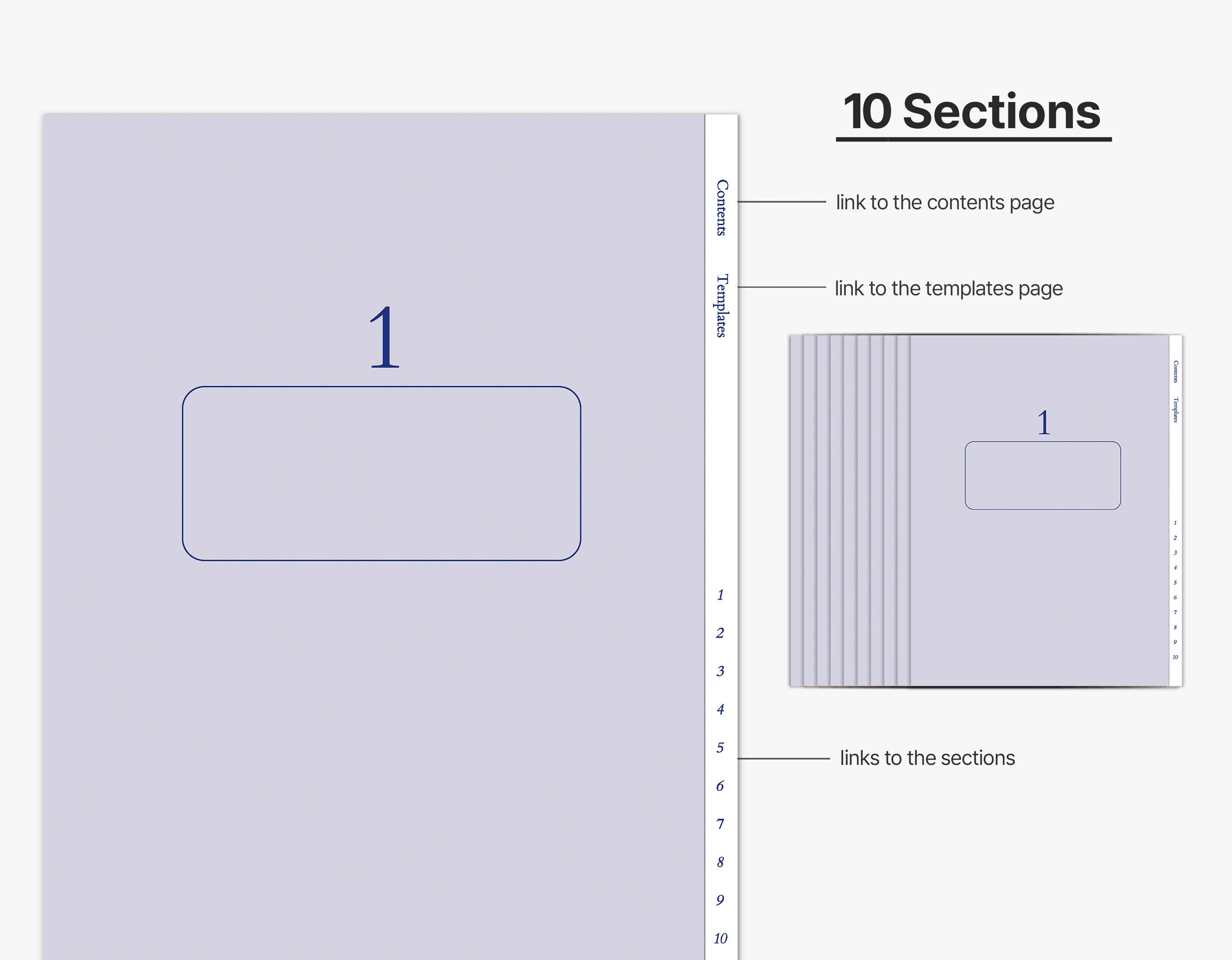 Digital Notebook 10 Colors / 10 Sections / 24 Note Templates ...
