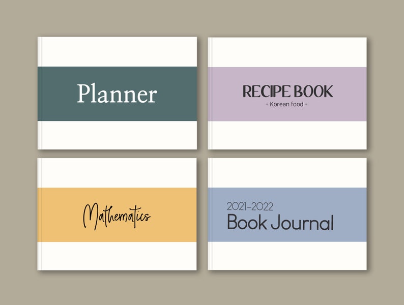 20 Digital Notebook Covers Landscape Goodnotes Pastel Covers Minimal ...