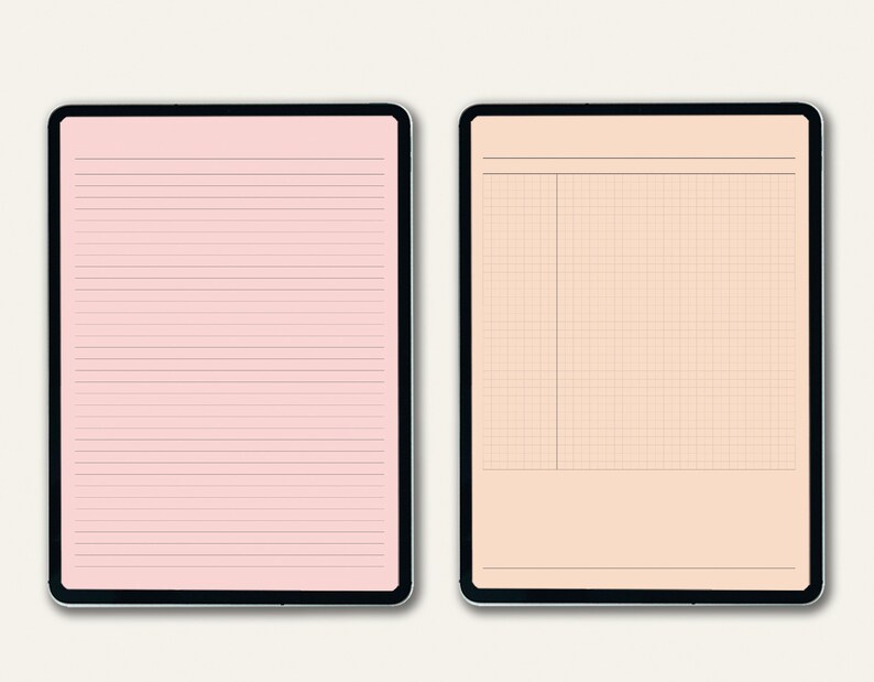 Digital Note Templates for Goodnotes Notability 8 Pastel Colors 24 ...