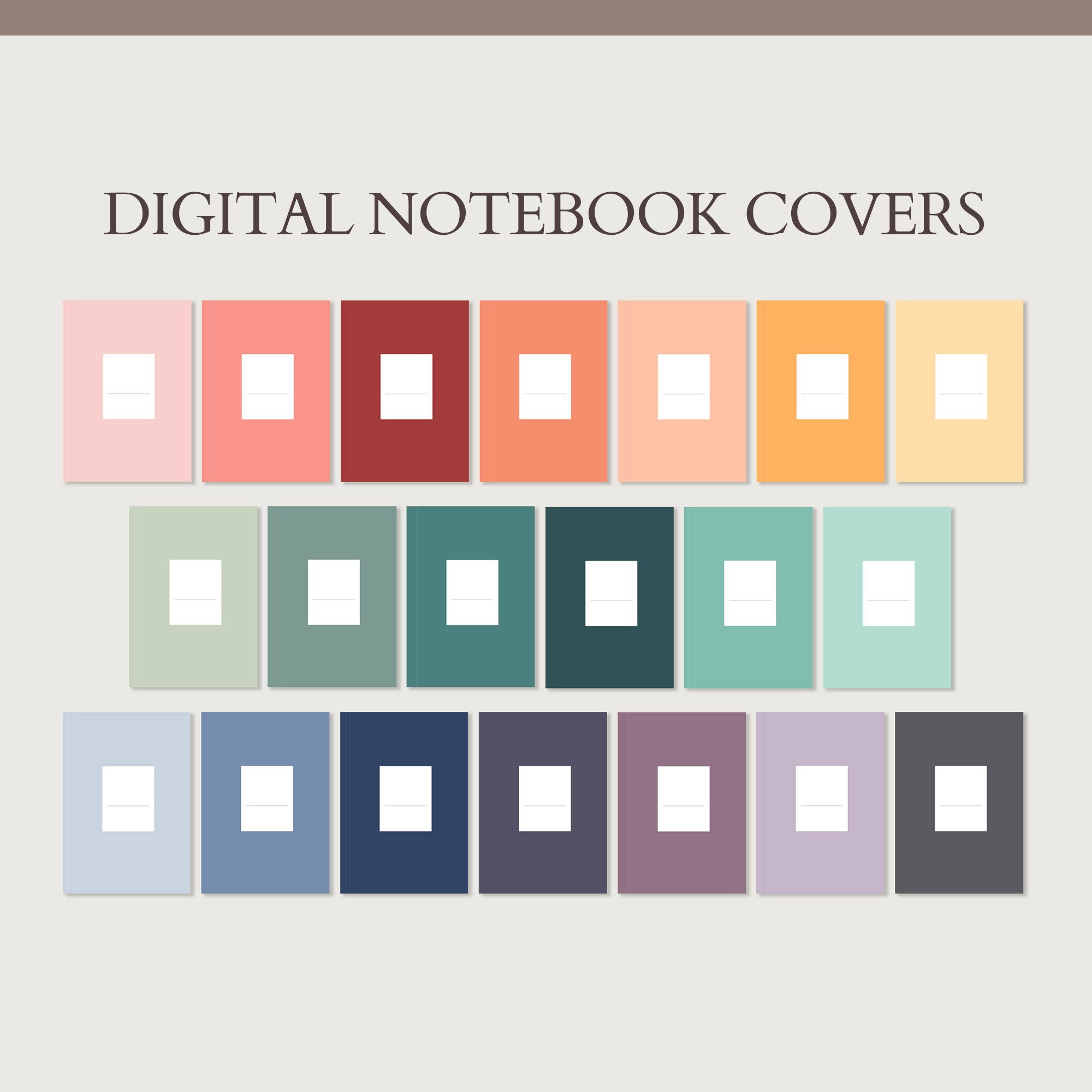20 Digital Notebook Covers Goodnotes Notebook Covers Minimal Notebook ...