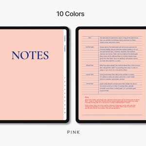 Digital Notebook: 10 Colors, 10 Sections, 24 Templates for Goodnotes ...