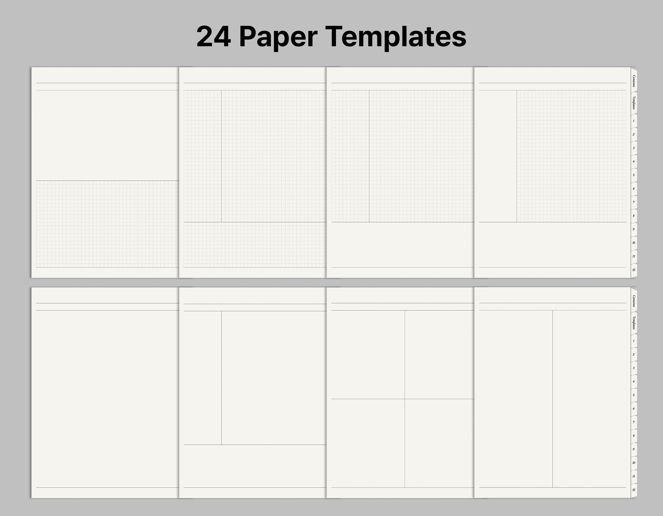 12 Tab Digital Hyperlinked Notebook for Goodnotes Notability / - Etsy