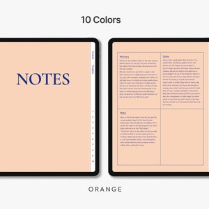 Digital Notebook - 10 Colors / 10 Sections / 24 Note Templates ...