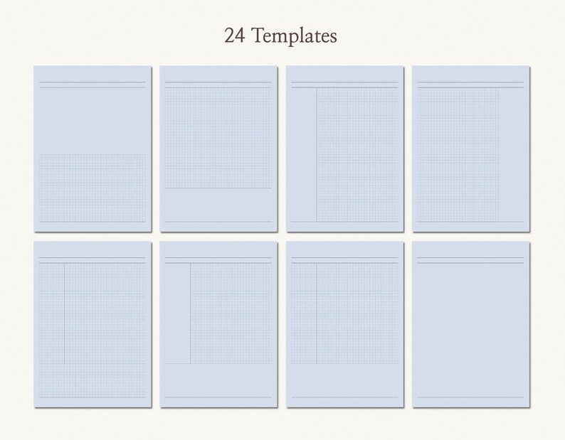 Digital Note Templates for Goodnotes Notability 8 Pastel | Etsy