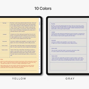 Digital Notebook - 10 Colors / 10 Sections / 24 Note Templates ...