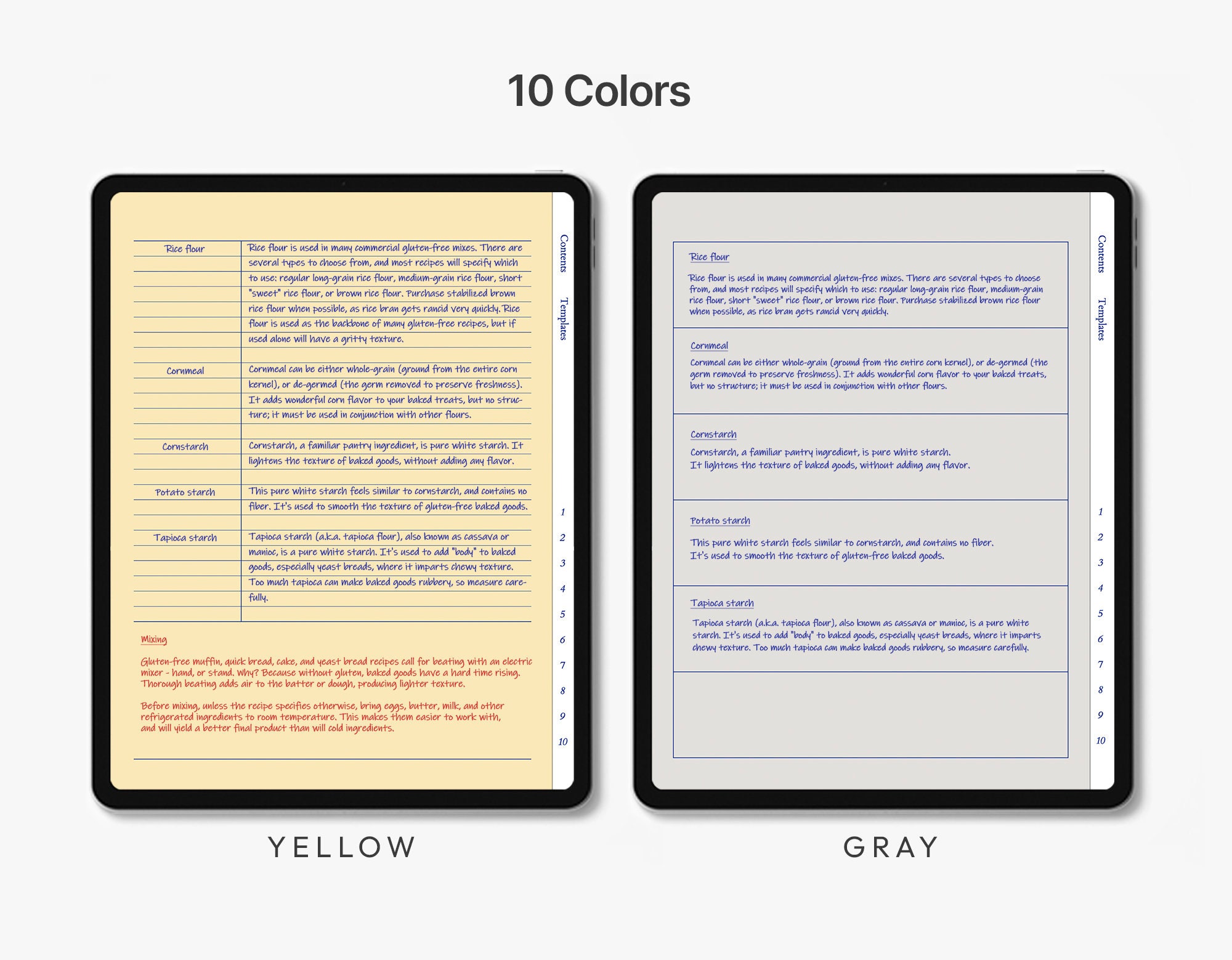 Digital Notebook 10 Colors / 10 Sections / 24 Note Templates ...
