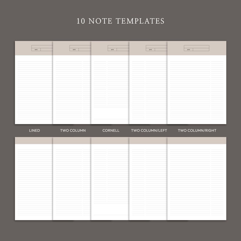 Digital Note Templates for Goodnotes Notability Ipad/ Pastel Color ...