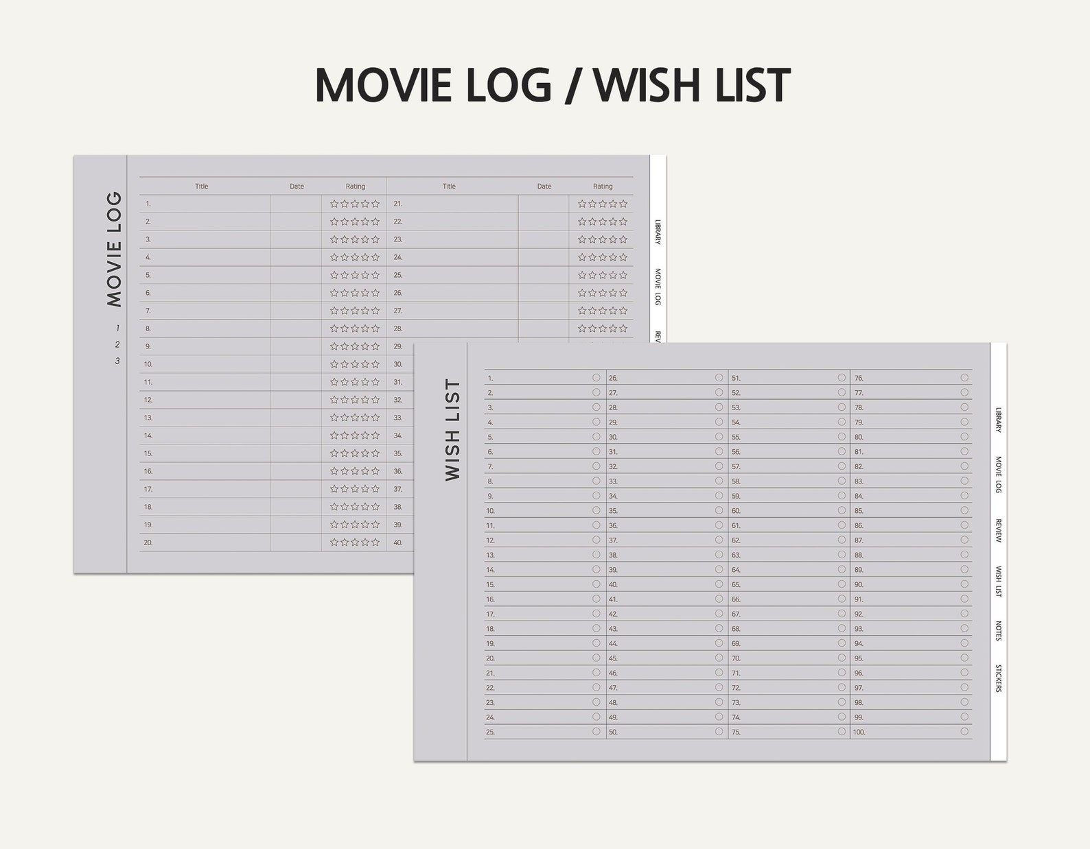 Digital Movie Journal for 120 Movies 5colors / Film Review for iPad ...