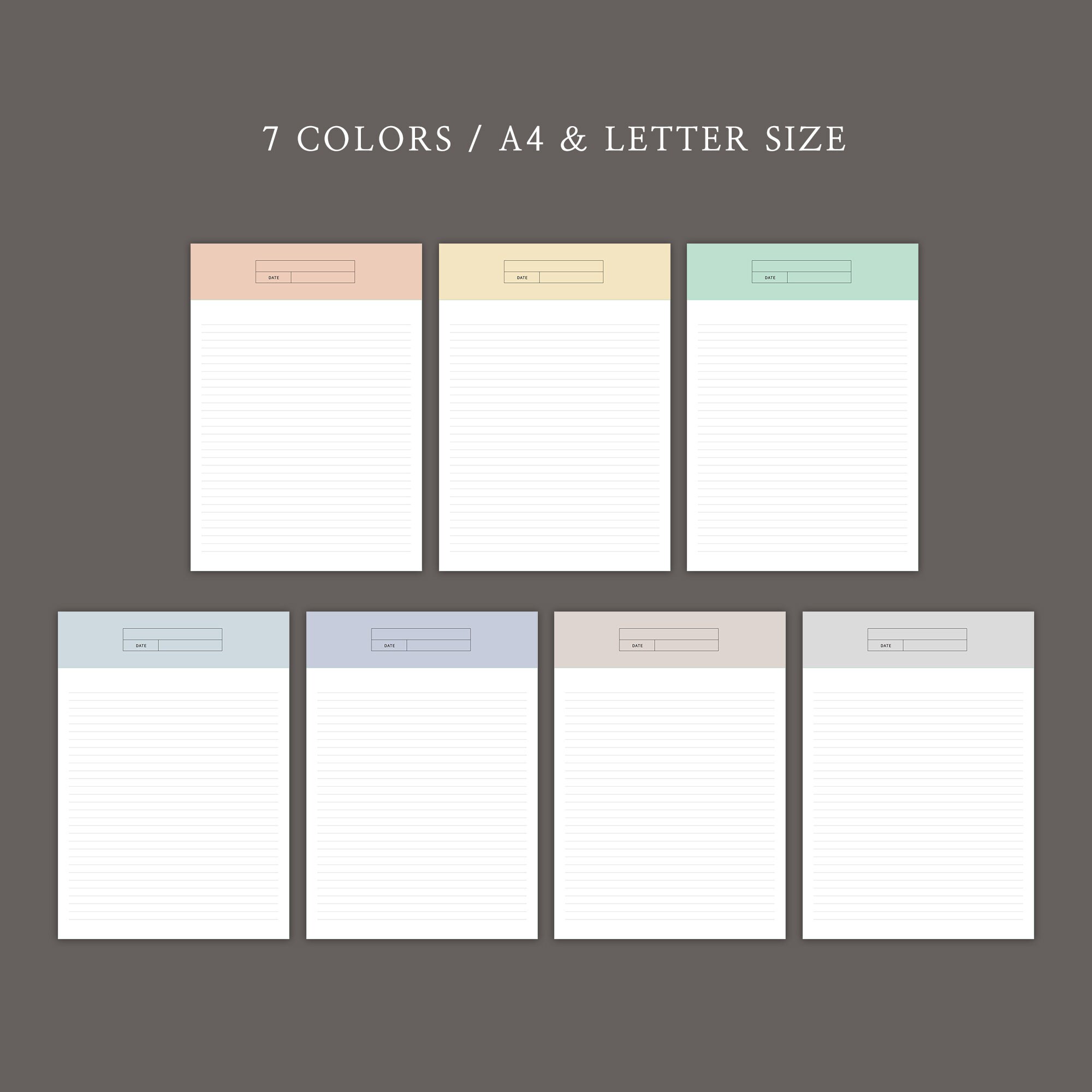 Digital Note Templates for Goodnotes Notability Ipad/ Pastel Color ...