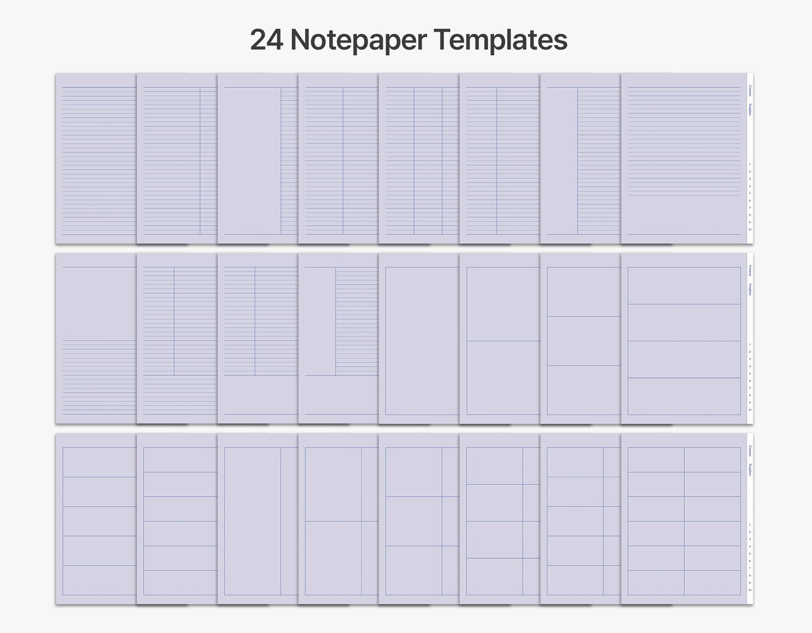 Digital Notebook 10 Colors / 10 Sections / 24 Note Templates ...