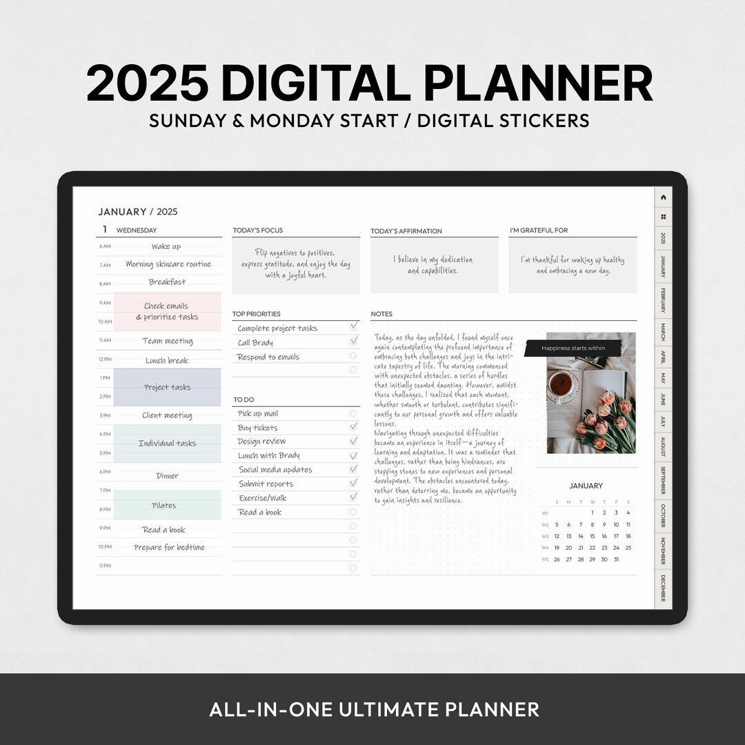 2025 All-in-one Digital Planner | Ultimate Planner for Goodnotes, iPad ...