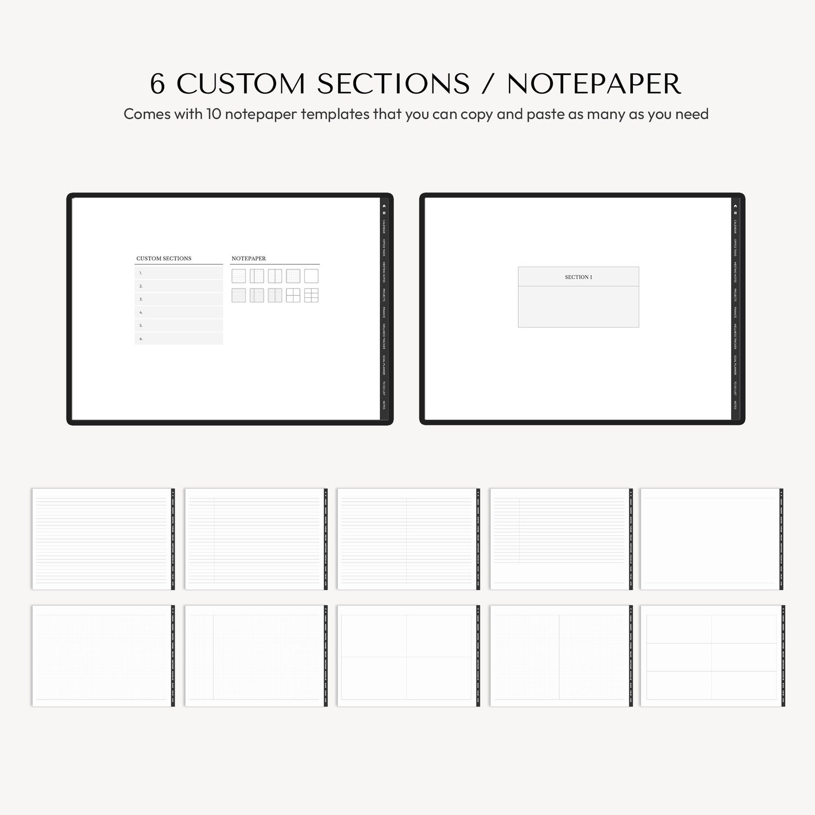 Undated Digital Work-life Balance Planner | Office & Task Organizer ...