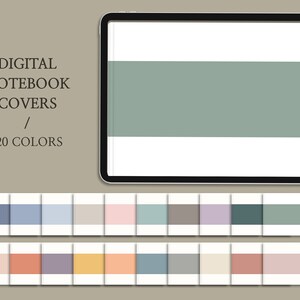 20 Digital Notebook Covers Landscape Goodnotes Pastel Covers Minimal ...