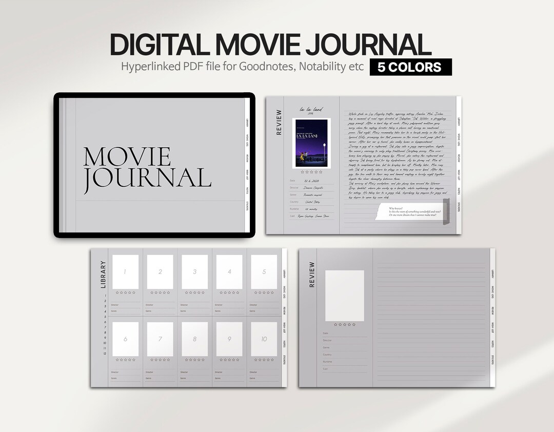 Digital Movie Journal for 120 Movies 5colors / Film Review for iPad ...
