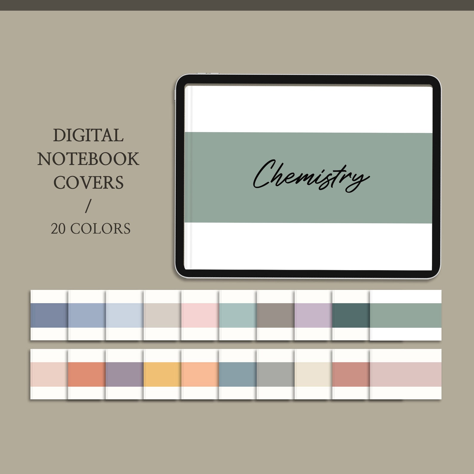 20 Digital Notebook Covers Landscape Goodnotes Pastel Covers Minimal ...