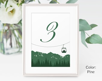 Mountain Table Numbers | Etsy