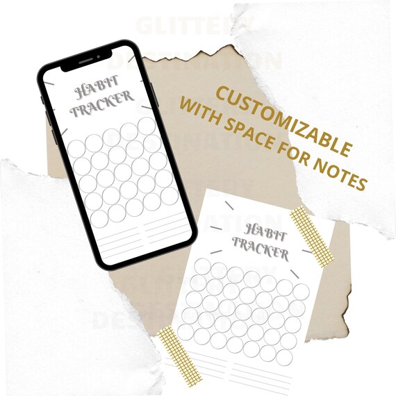 Customizable Printable Habit Tracker | Etsy