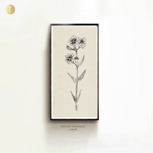Vertical Tall Long Narrow Wall Art Vintage Sketch Rectangle Wall Art ...