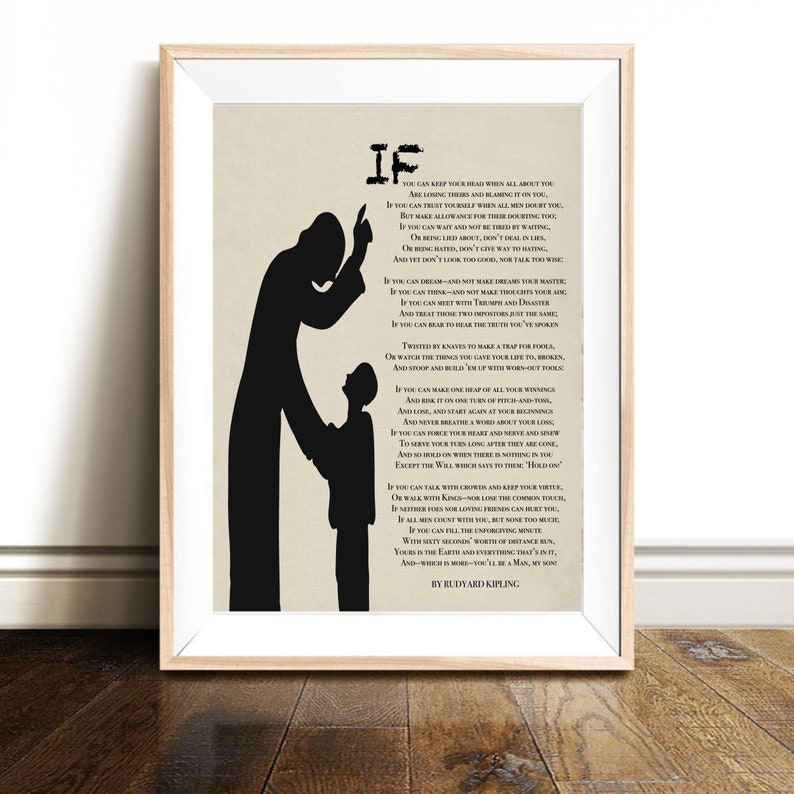If Poem 1895 Rudyard Kipling Printable If Poem Famous Poem - Etsy