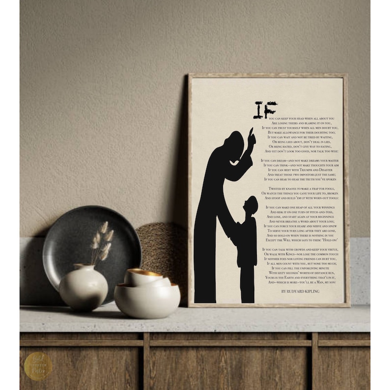 If Poem 1895 Rudyard Kipling Printable If Poem Famous Poem - Etsy